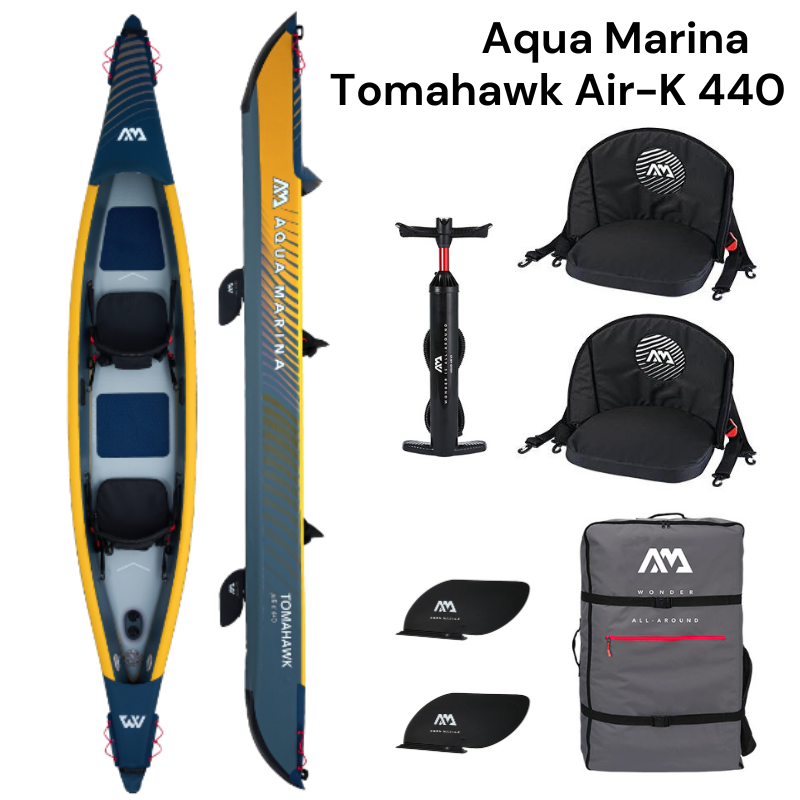 Aqua Marina - Tomahawk AIR-K 440 Inflatable Kayak Canoe - 2 Person ...